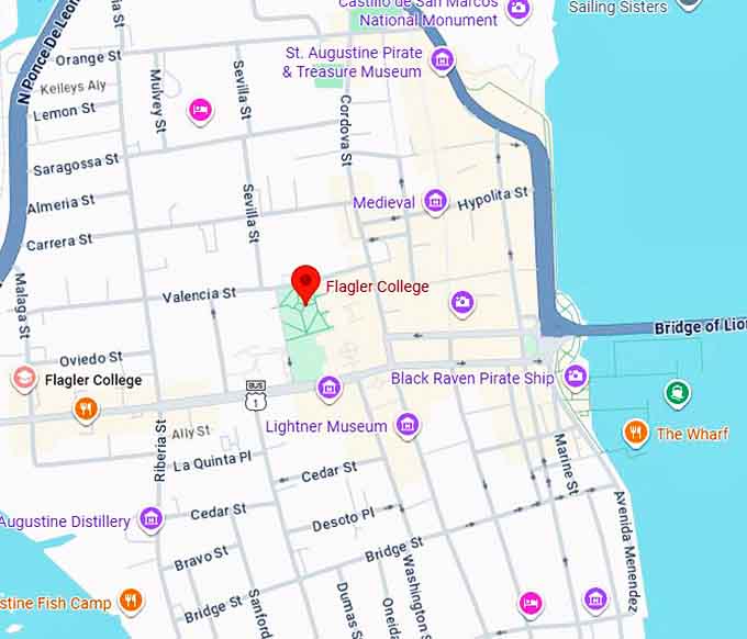 16. flagler college map