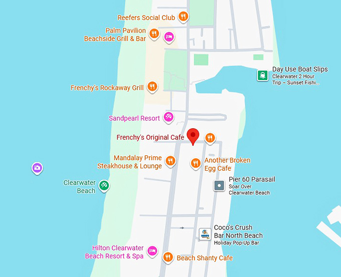 16. frenchy's original cafe map