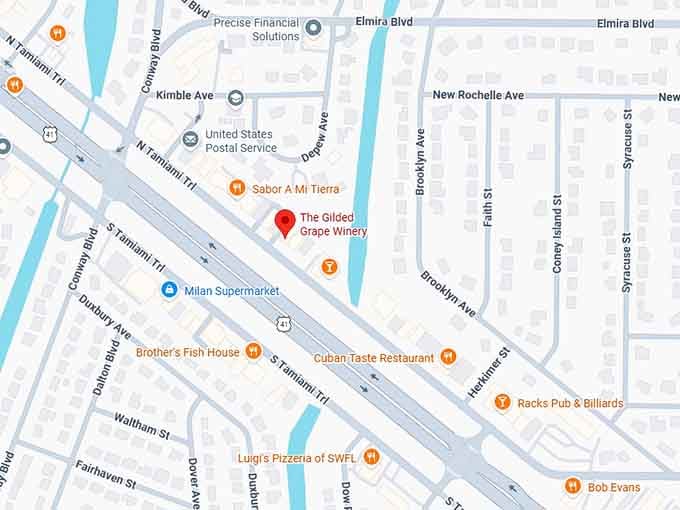 16. gilded grape winery & wine bar map