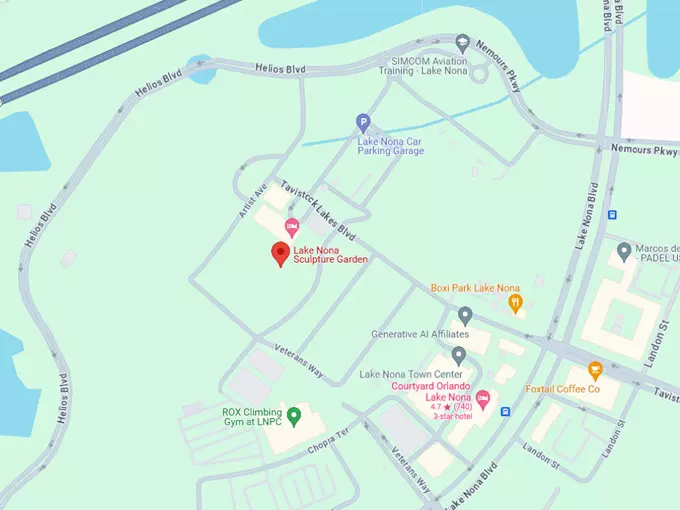 16. lake nona sculpture garden map