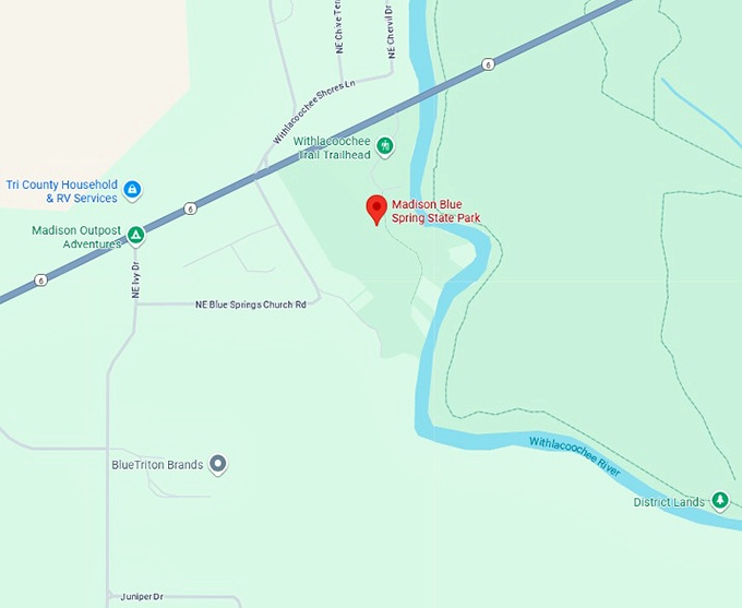 16. madison blue spring state park map