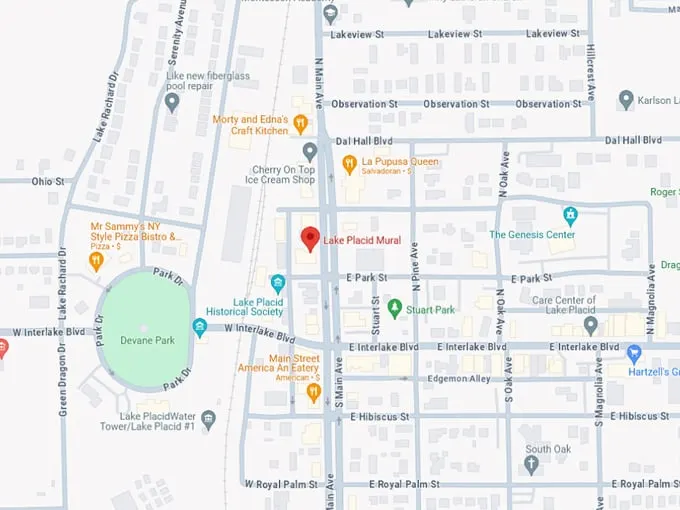 16. murals of lake placid map