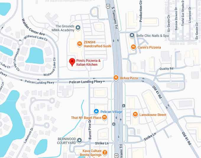 16. pino&rsquo;s pizzeria bonita springs map