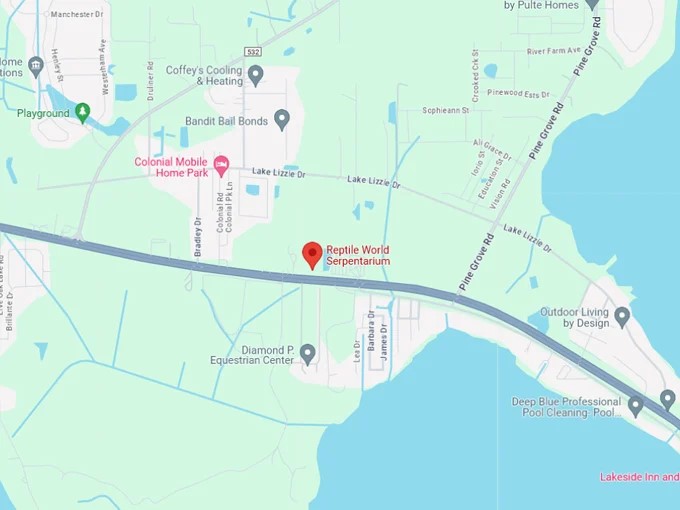 16. reptile world serpentarium 10 map