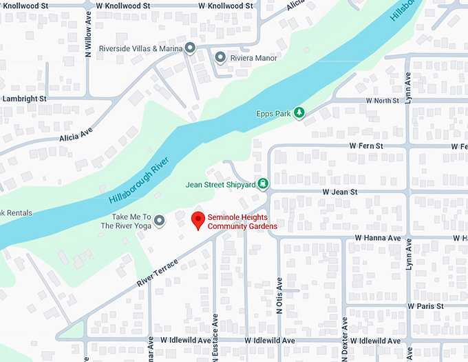16. seminole heights community gardens map
