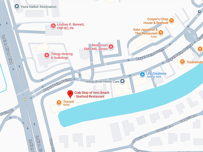 16. the crab stop (vero beach) map