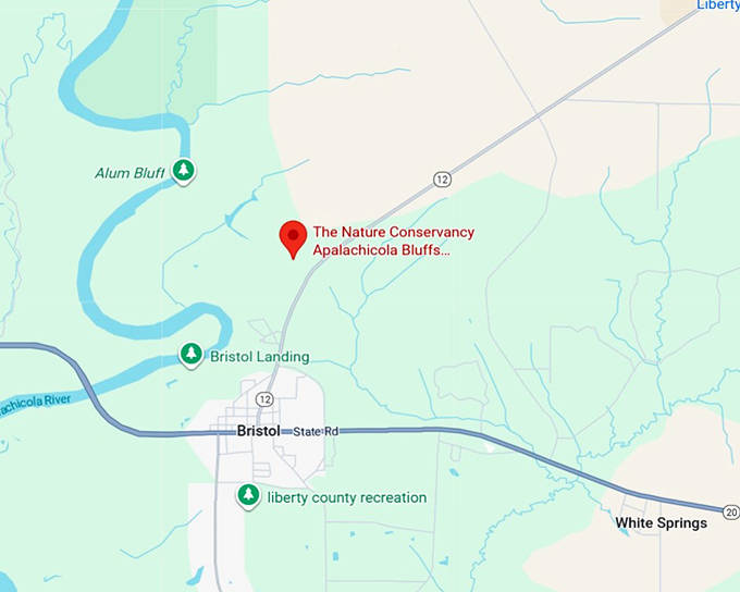 16. the nature conservancy apalachicola bluffs and ravines preserve map