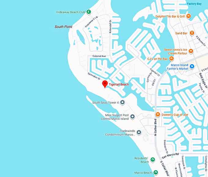 16. tigertail beach map