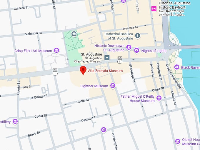 16. villa zorayda museum (sacred cat rug) map