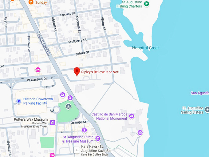 16. warden castle ripley's believe it or not map
