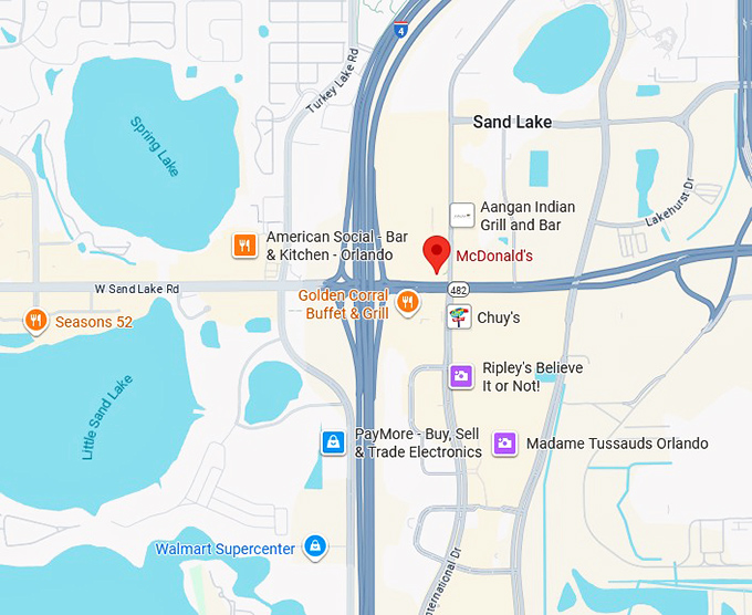 16. world's largest entertainment mcdonald's map