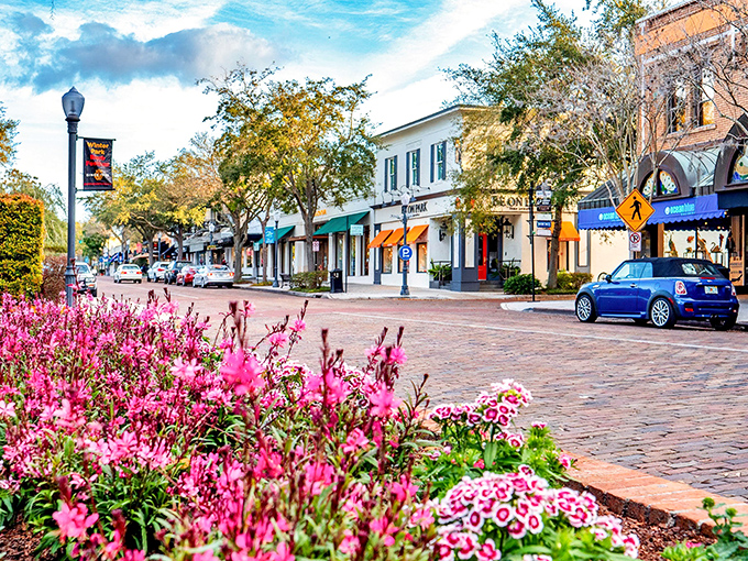 Park Avenue beckons with its brick-paved charm and lush flowering plants &ndash; Florida's answer to European village life.
