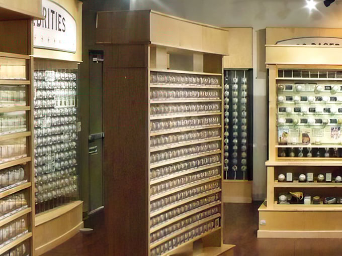 Endless aisles of signed baseballs create a mesmerizing pattern that would make even the most casual fan stop and stare.