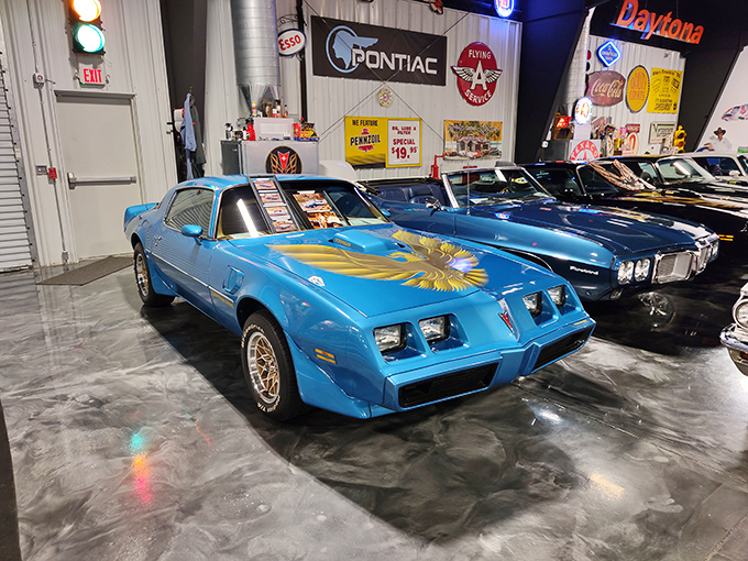 This blue and burgundy Auburn Speedster isn't just a car &ndash; it's wearable architecture with an engine that purrs like a contented lion.