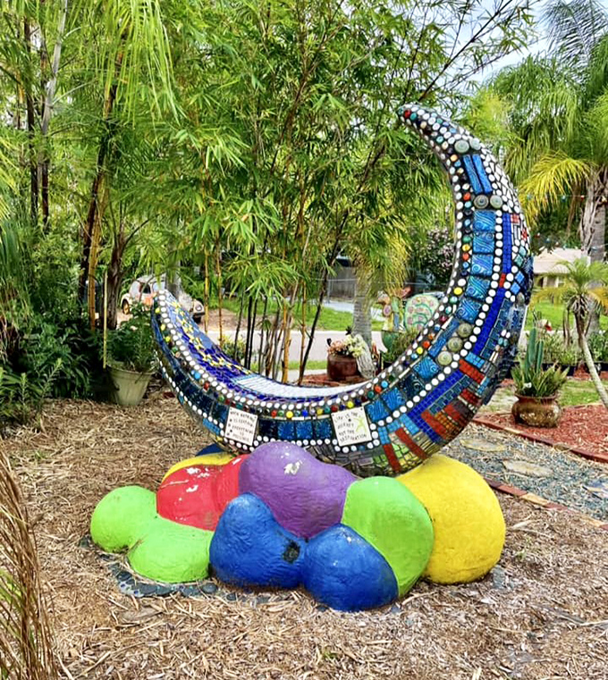 This crescent moon sculpture isn't just art &ndash; it's an invitation to literally sit on the moon and contemplate life's beautiful absurdities.