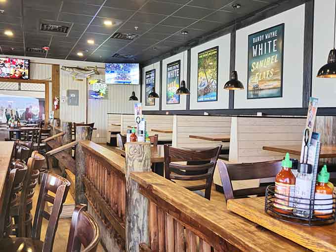 Inside, the nautical-meets-casual vibe creates the perfect backdrop for serious eating without the stuffiness of white tablecloths.