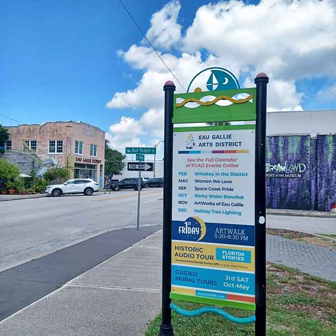 This helpful sign lists monthly events, proving that EGAD has more happening than your average neighborhood, and better acronym too.