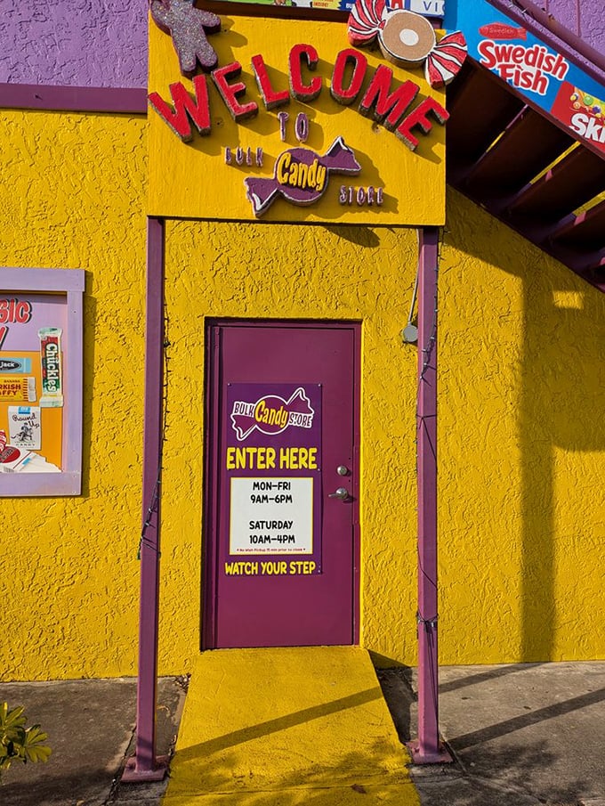 That "Welcome Folk Candy Store" sign means business—prepare to leave reality behind and enter a world where calories don't count and joy is measured in pounds of candy.