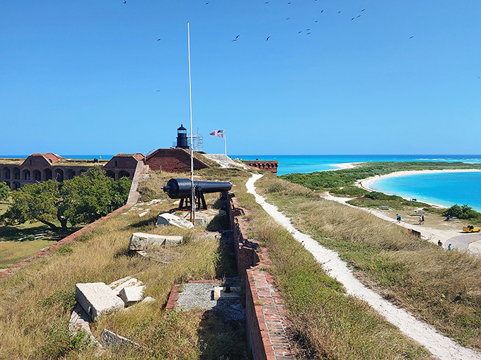 Fort Jefferson stands as America's most ambitious 19th-century military construction project, its massive brick walls defying the surrounding sea for over 150 years.