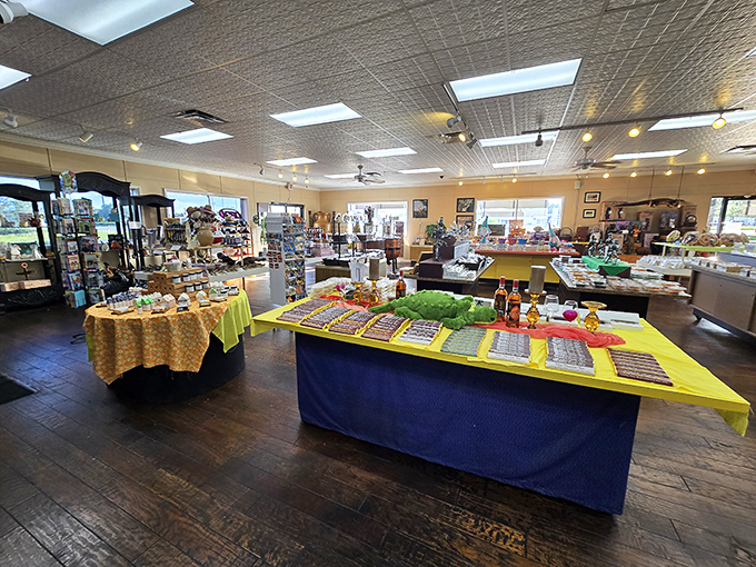 Step inside and discover a wonderland of treats arranged with old-fashioned care, where every corner holds sugary treasures waiting to be discovered.