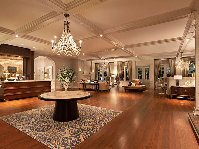 The lobby's elegant interior strikes the perfect balance &ndash; grand enough for a countess but comfortable enough that you won't worry about putting your feet up.