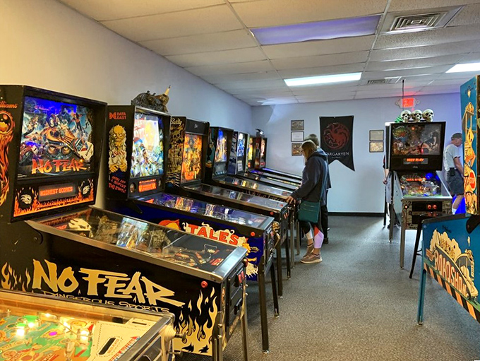 Step inside a wonderland where the symphony of flippers and bells creates the perfect soundtrack for time-traveling gamers.