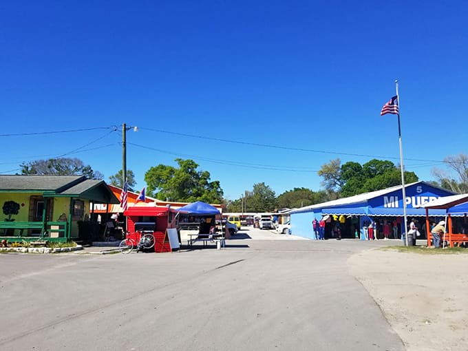 The market's entrance beckons with its cheerful fa&ccedil;ade &ndash; like walking into a fiesta where shopping replaces dancing, but the joy remains.