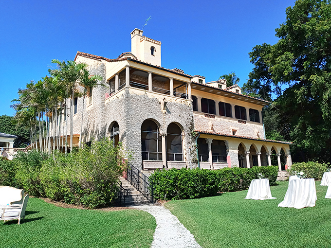 The Stone House rises from the landscape like a Mediterranean dream, its coral walls whispering tales of Prohibition-era soir&eacute;es.