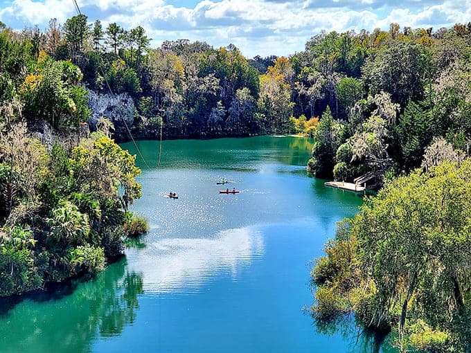 This isn't your typical Florida postcard, but maybe it should be&mdash;limestone cliffs meeting emerald waters in perfect harmony.