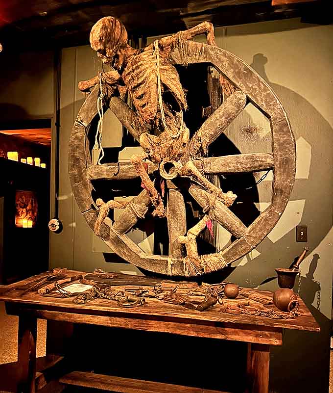 This breaking wheel isn't for transportation&mdash;unless you count the express route to the afterlife. Medieval justice wasn't big on second chances.
