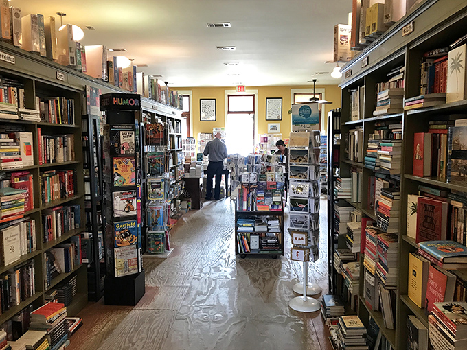 Step inside and let your bibliophile heart skip a beat &ndash; narrow aisles create intimate browsing tunnels where literary discoveries await around every corner.