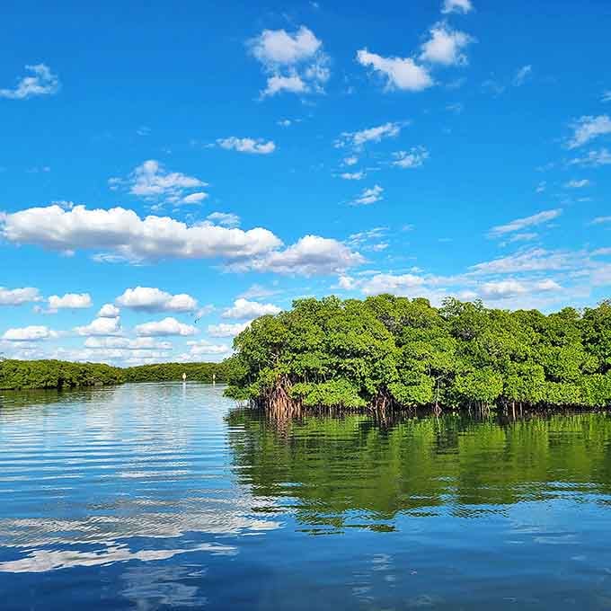 Mirror-like waters reflect cotton candy clouds, creating nature's perfect symmetry that no Instagram filter could possibly improve.