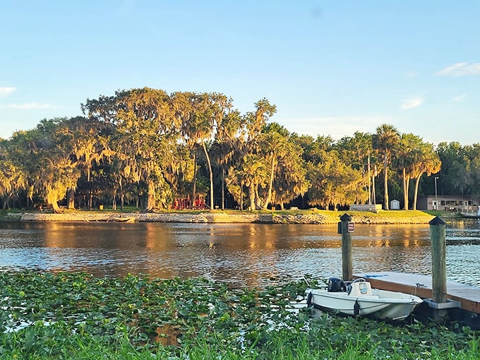 Mirror, mirror on the water: The St. Johns River creates perfect reflections of Florida's sky, like nature decided to double the beauty just for you.