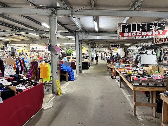 Long corridors of possibility stretch before you, where vendors display everything from vintage clothing to handcrafted curiosities in this shopper's paradise.