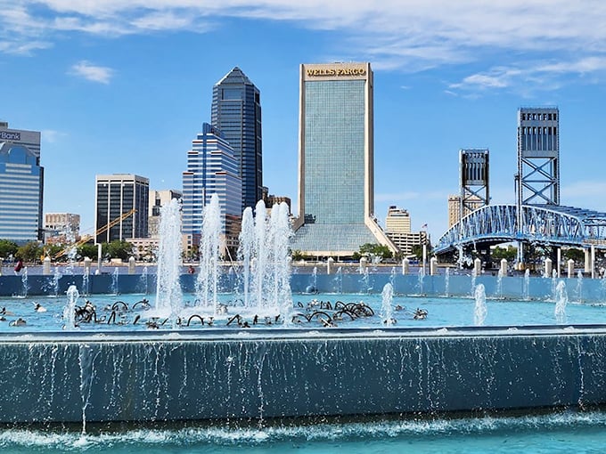 When sunlight hits these dancing waters just right, rainbows appear like magic &ndash; nature's own light show complementing the fountain's engineered splendor.