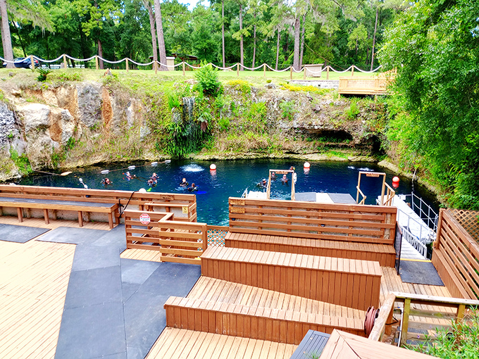 This freshwater spring isn't just pretty&mdash;it's practically showing off with crystal clarity that makes fish look like they're floating in air.