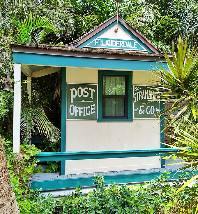 This charming turquoise post office once connected frontier settlers to the outside world, when mail delivery was an event, not an inbox notification.
