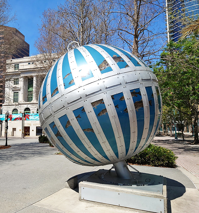 This stunning structure combines industrial materials with artistic vision, creating a landmark that's become one of downtown Orlando's most photographed spots.