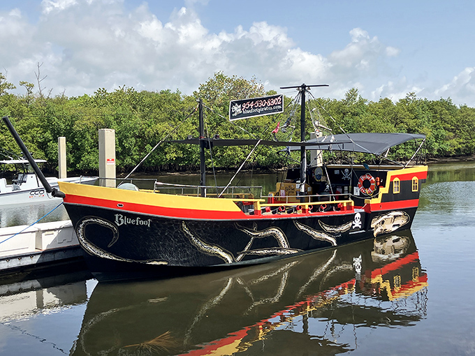 The BlueFoot's striking black and yellow hull cuts through Dania Beach waters like a knife through butter &ndash; intimidating yet inviting.
