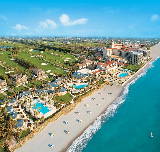 Palm Beach's luxurious waterfront combines elegant architecture with tropical beauty &ndash; a playground where the Atlantic meets opulence.