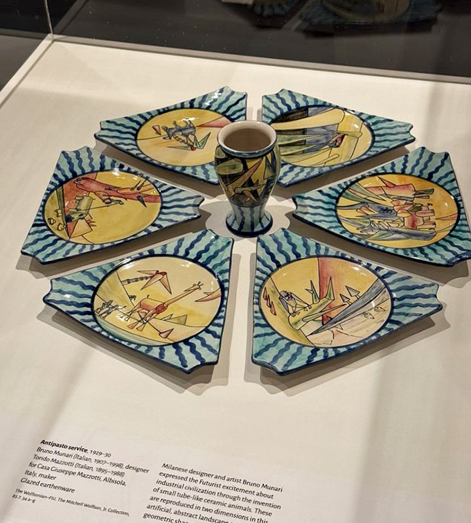 This colorful ceramic set isn't just dishware &ndash; it's a Jazz Age party frozen in porcelain, where every geometric pattern tells a story of modernism.