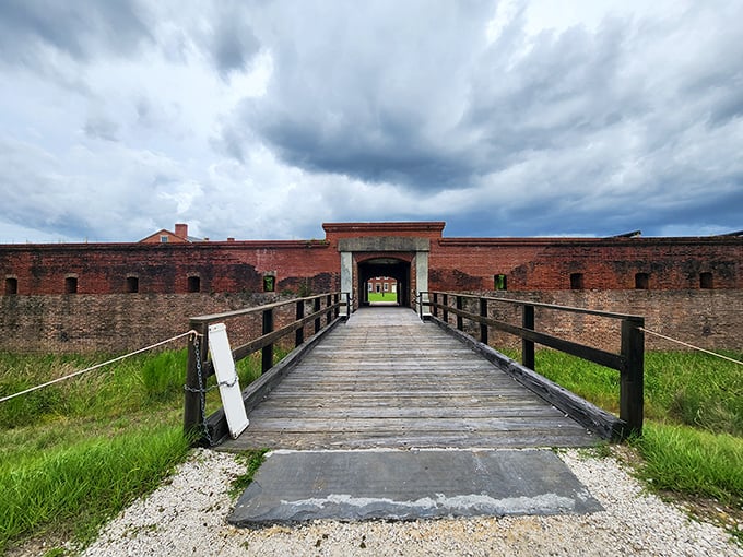 This entrance isn't just a doorway&mdash;it's a portal to the past. Step through and leave your modern worries behind those thick brick walls.
