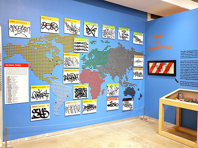 Graffiti Tags on Interactive Map: A global constellation of urban expression maps how a New York phenomenon went worldwide, each tag a cultural ambassador speaking in spray paint.