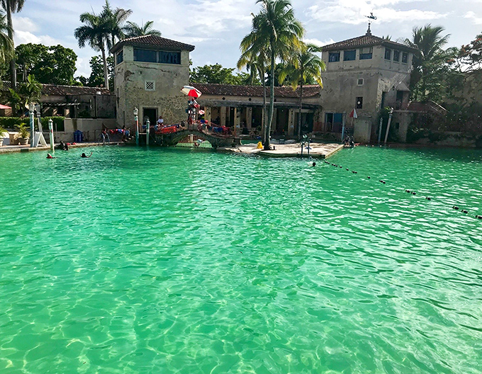 The distinctive green-blue waters aren't just beautiful &ndash; they're a signature feature that has made this pool an icon for nearly a century.