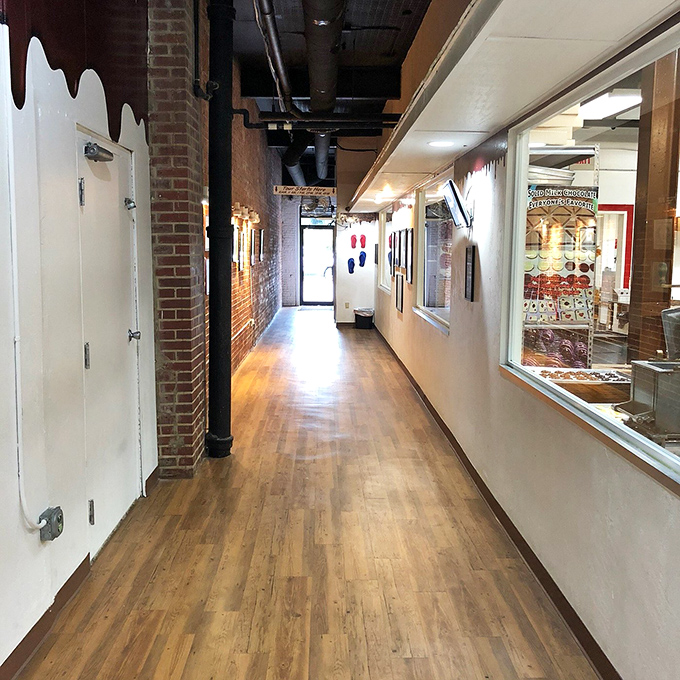 Hallway: This chocolate corridor feels like the passage to Narnia, if Narnia were made entirely of ganache and caramel.