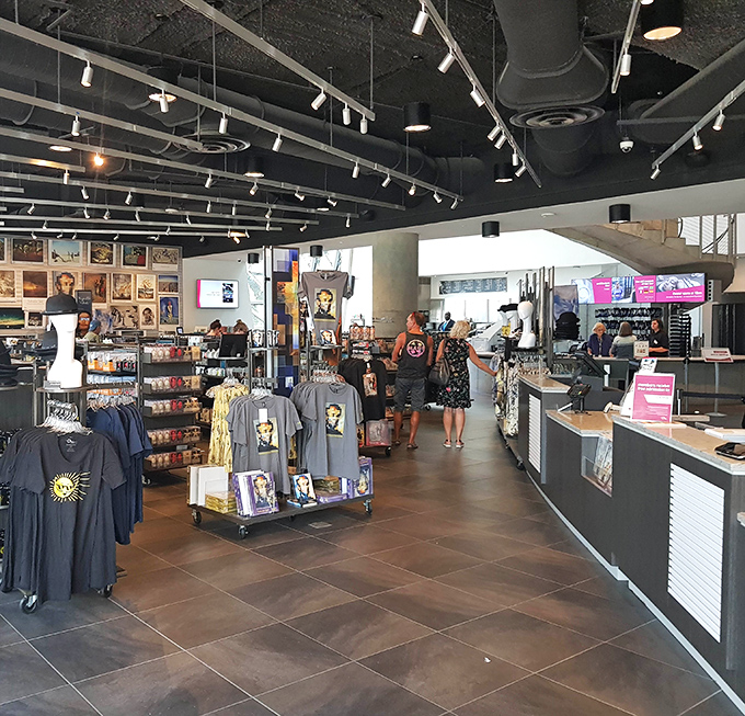 The museum shop offers everything from serious art books to whimsical souvenirs that let you take a bit of surrealism home.