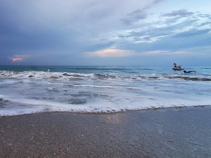 Mother Nature's mood ring, Jensen Beach's waters shift from silver to sapphire throughout the day, with waves gentle enough for even the most committed landlubbers.