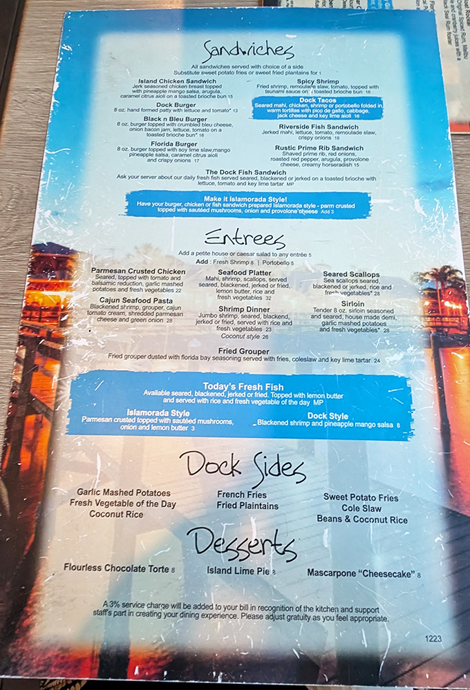 The menu reads like a love letter to coastal cuisine, with seafood taking center stage but plenty of options for land-lovers too.