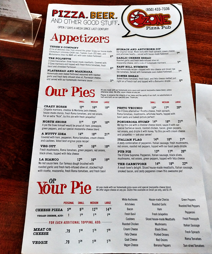 A roadmap to culinary bliss &ndash; "Pizza, Beer, and Other Good Stuff" might be the most honest menu description in restaurant history.