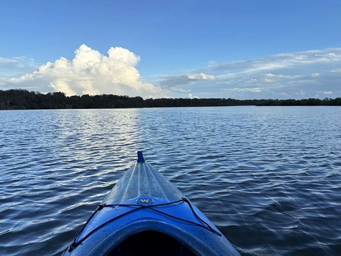 This serene daytime view is lovely, but wait until you see what happens when the sun goes down.